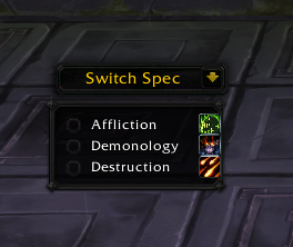 Switch Spec Menu : Miscellaneous : World of Warcraft AddOns