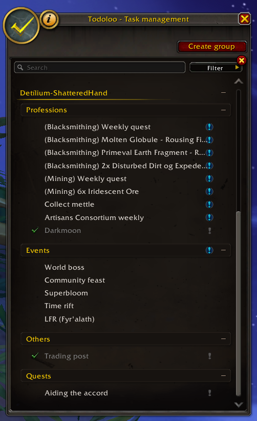 Todoloo : Miscellaneous : World of Warcraft AddOns