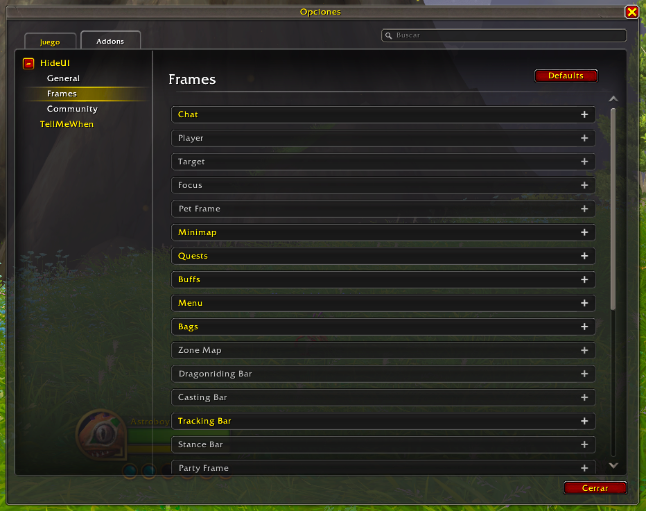 HideUI: Hide Any Frame : Graphic UI Mods : World of Warcraft AddOns