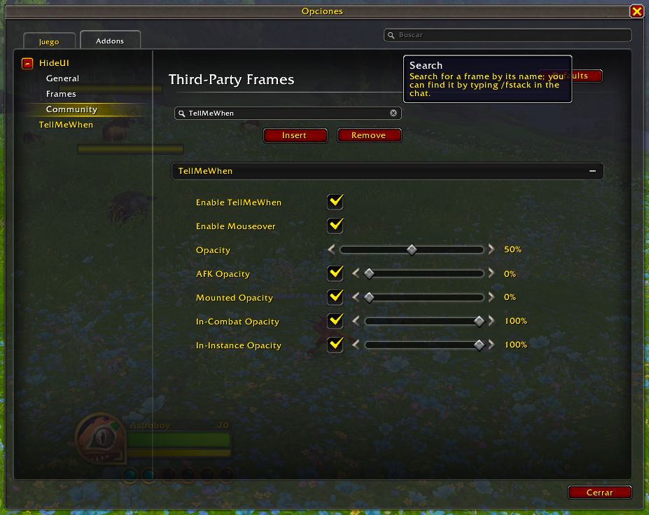 HideUI: Hide Any Frame : Graphic UI Mods : World of Warcraft AddOns
