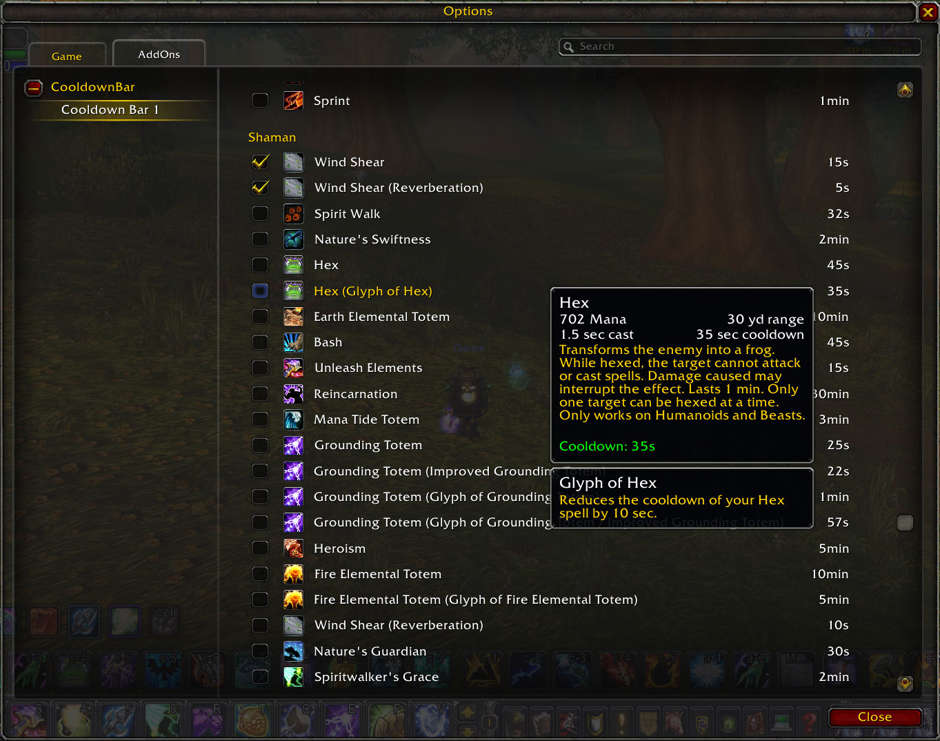 CooldownBar : Cataclysm Classic : World of Warcraft AddOns