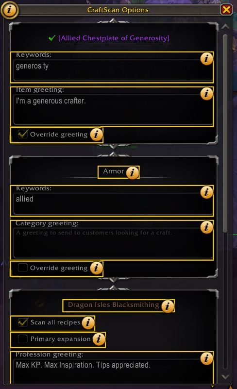 CraftScan : TradeSkill Mods : World of Warcraft AddOns