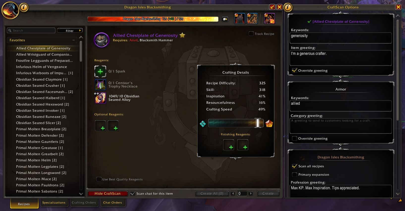 CraftScan : TradeSkill Mods : World of Warcraft AddOns
