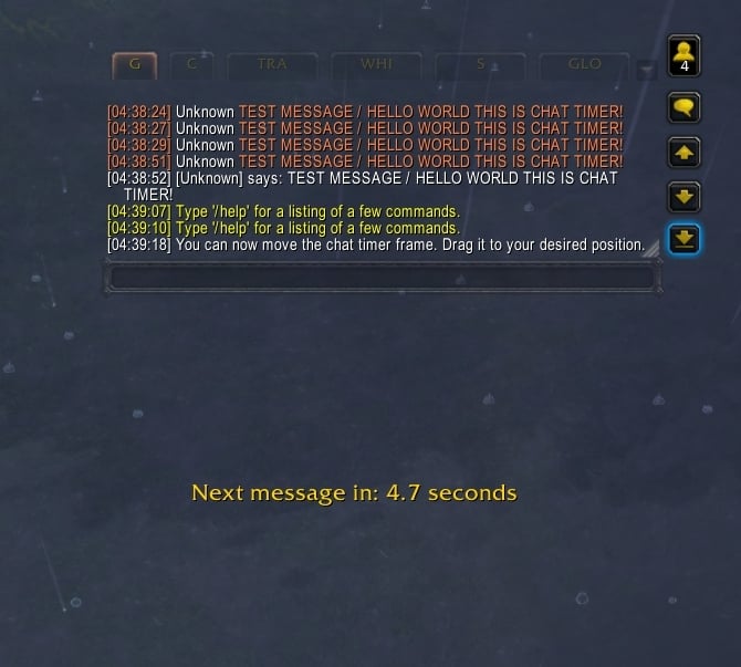 ChatTimer 3.3.5 : Chat Mods : World of Warcraft AddOns