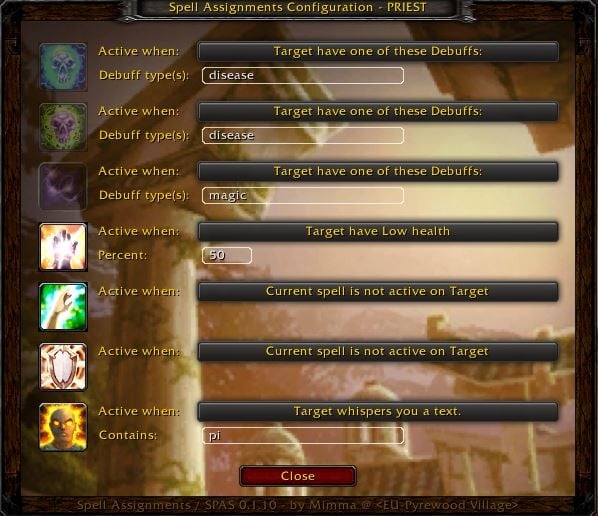 Spell Assignments (SPAS) : Classic - General : World of Warcraft AddOns