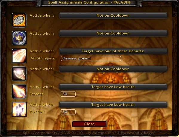 Spell Assignments (SPAS) : Classic - General : World of Warcraft AddOns