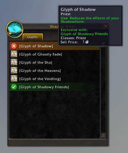 GlyphList : Miscellaneous : World of Warcraft AddOns