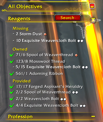 TestFlight : TradeSkill Mods : World of Warcraft AddOns