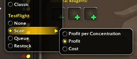 TestFlight : TradeSkill Mods : World of Warcraft AddOns