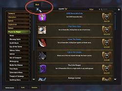 Achievements Back Button : Character Advancement : World of Warcraft AddOns