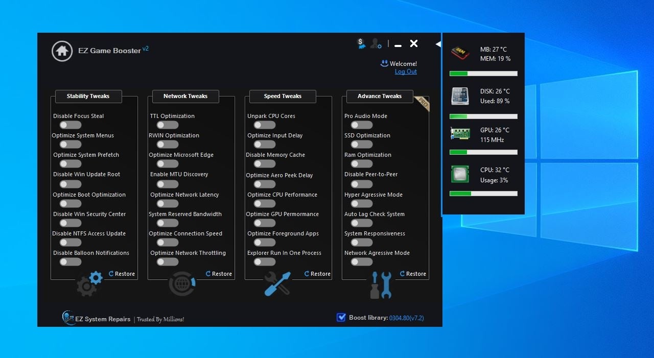 EZ Game Booster : WoW Tools & Utilities : World of Warcraft AddOns