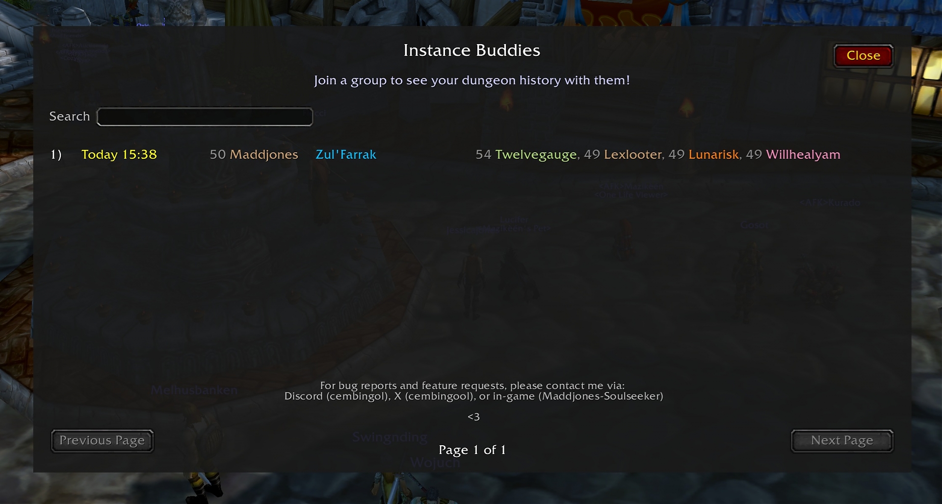 Instance Buddies : Classic - General : World of Warcraft AddOns