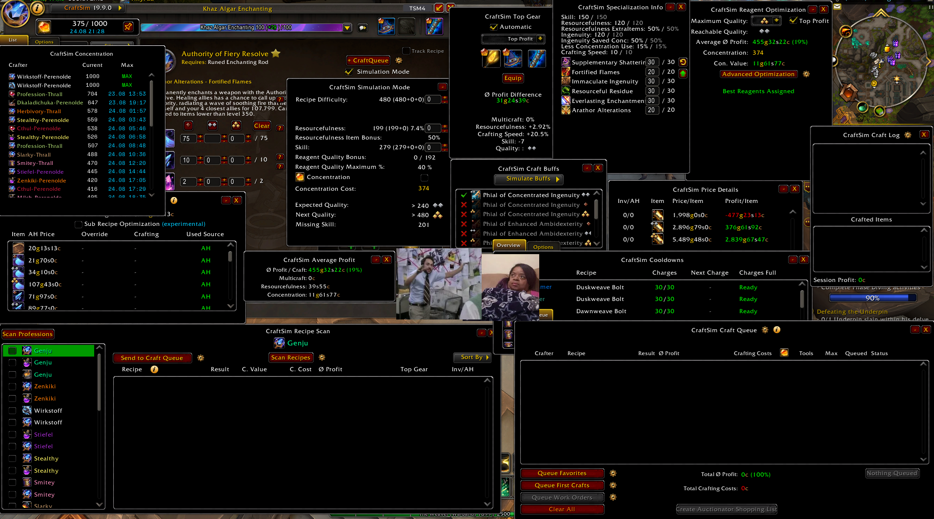 CraftSim : Auction House & Vendors : World of Warcraft AddOns