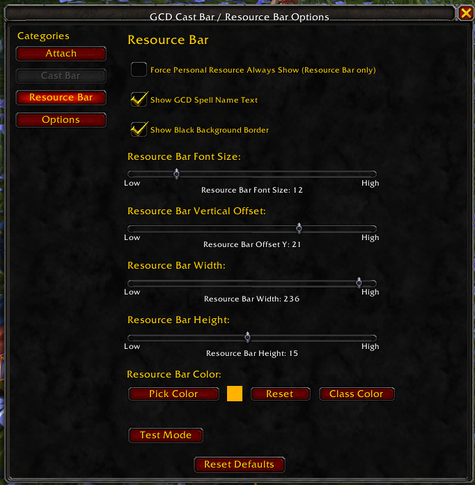 GCD Cast Bar : Casting Bars, Cooldowns : World of Warcraft AddOns