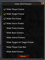 Hide Unit Frames : nUI: Unit Frame Panels : World of Warcraft AddOns