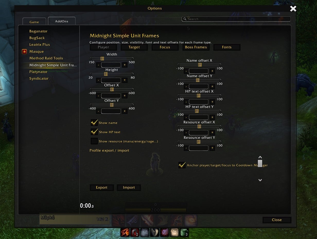 MidnightSimpleUnitFrames : Unit Mods : World of Warcraft AddOns