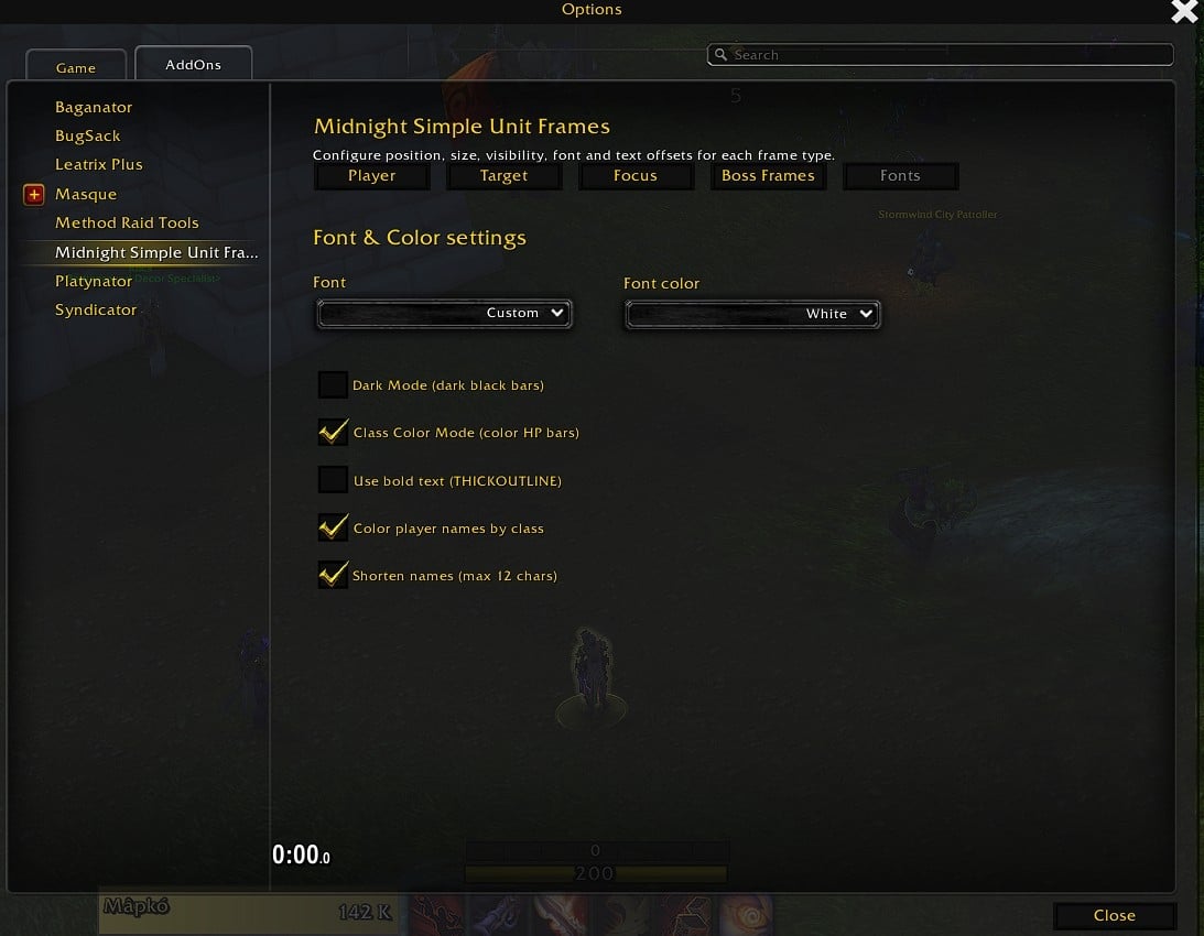 MidnightSimpleUnitFrames : Unit Mods : World of Warcraft AddOns