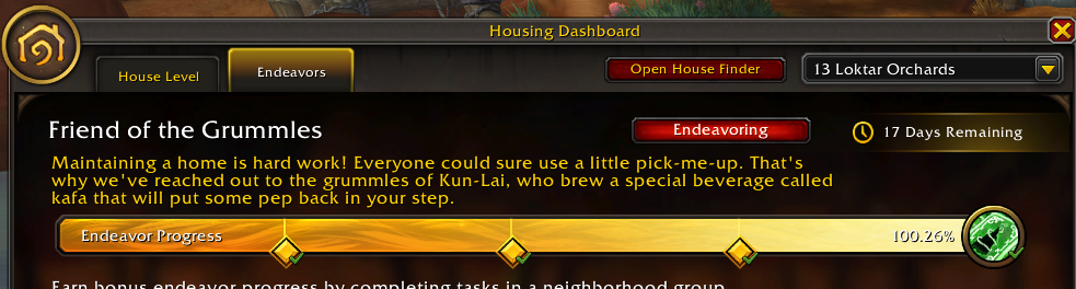 Endeavoring : Miscellaneous : World of Warcraft AddOns